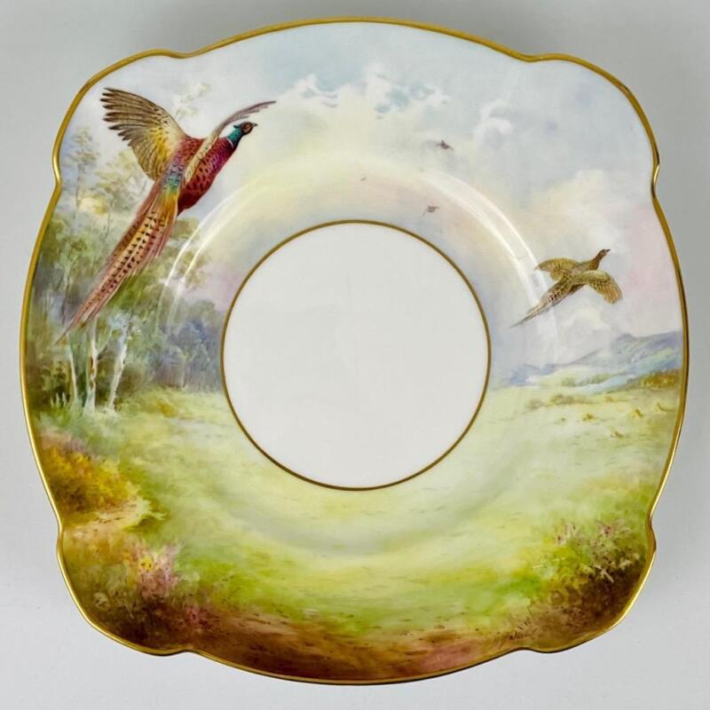 Minton Gilt Porcelain Plate #H5107 Pheasant Signed by Artist A Holland ...